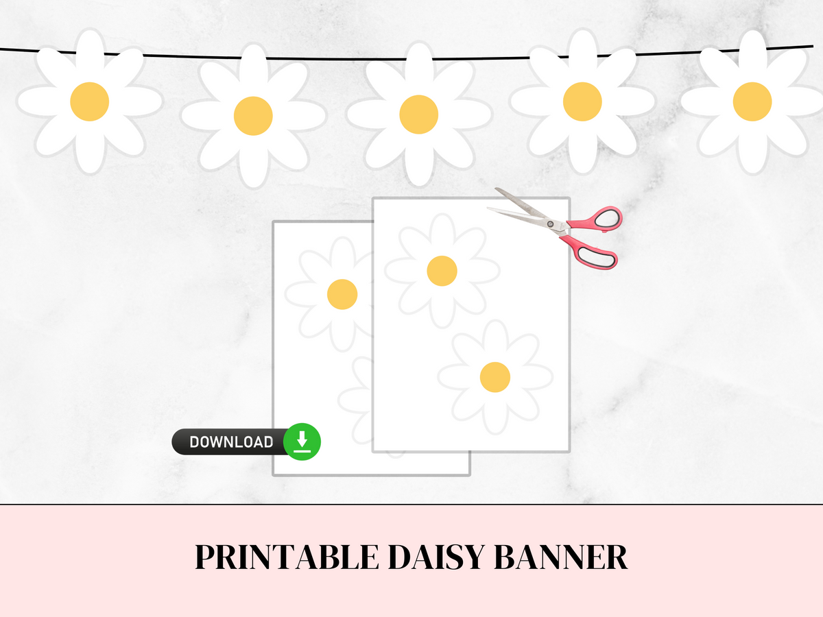 Printable Daisy Banner – PinkFish Shop