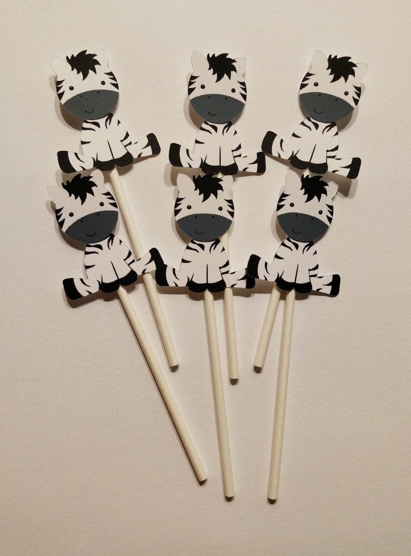 Baby Zebra Cupcake Toppers (12 count) – PinkFish Shop