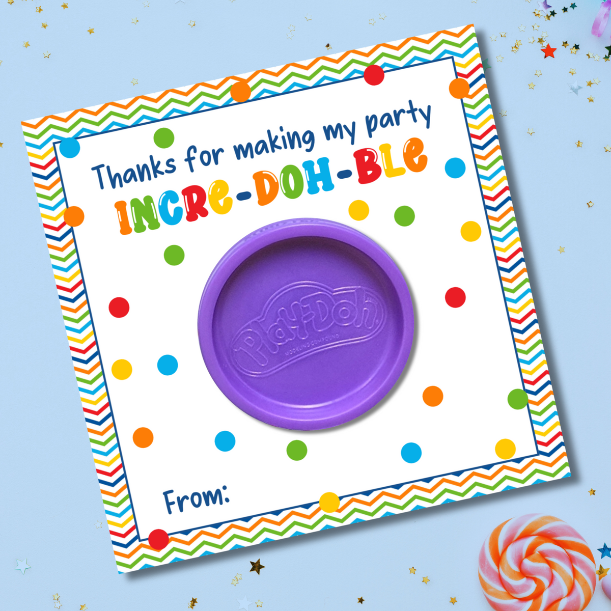 Printable Play Dough Tag in Primary Colors – PinkFish Shop