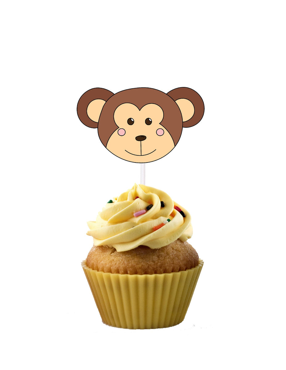 Monkey Cupcake Toppers (12 ct) – PinkFish Shop